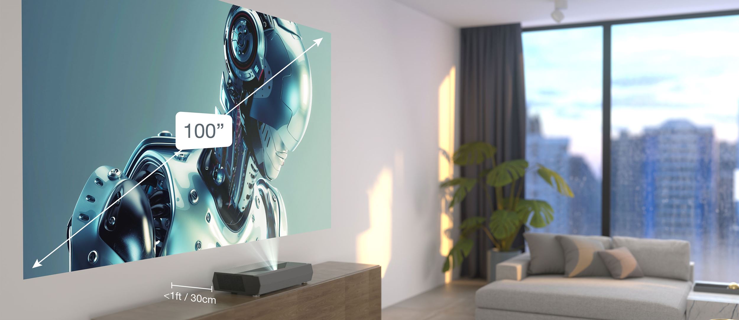 CinemaX D2 Proiettore domestico laser 4K UHD a focale ultra corta ...